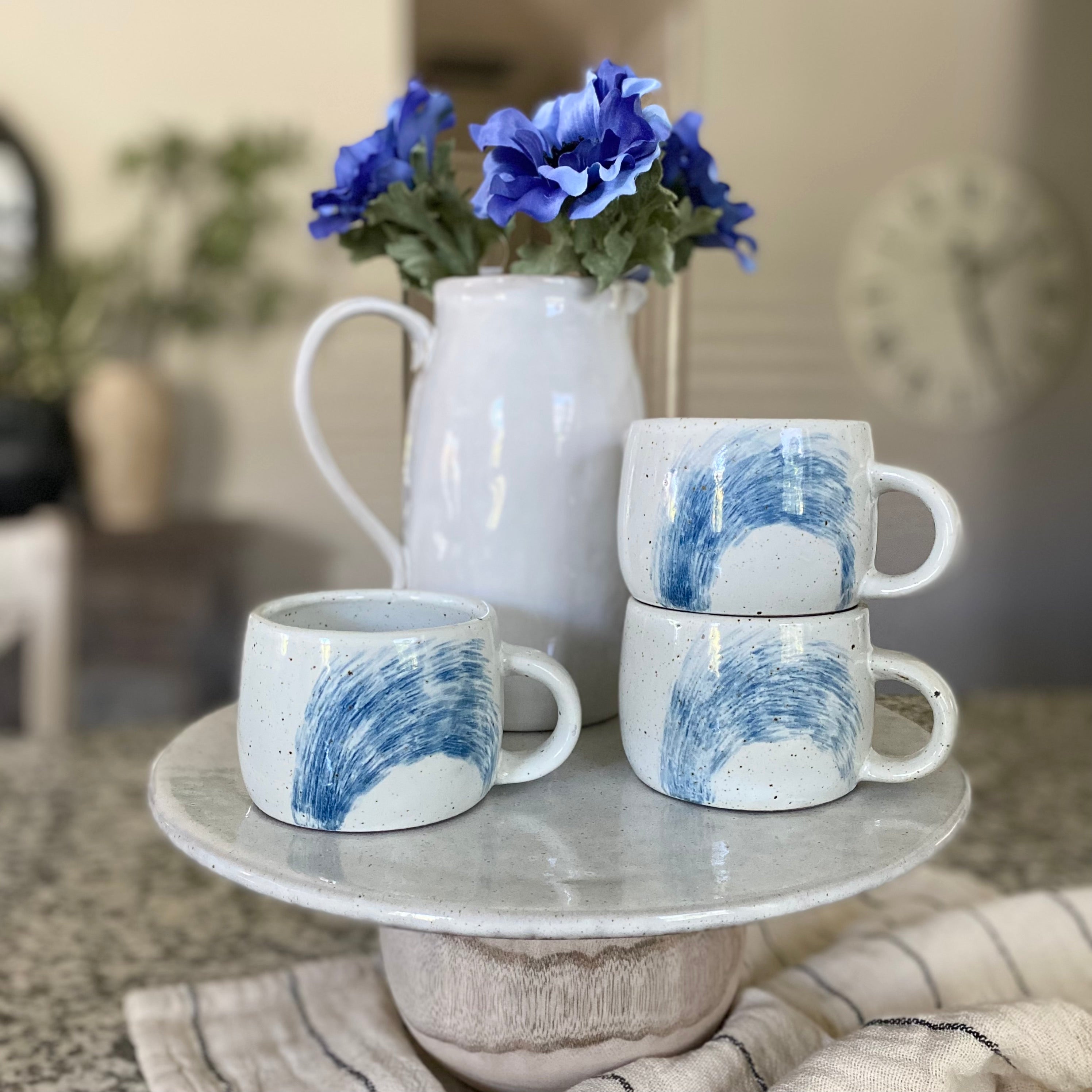 Hand-Painted Stoneware Mugs – Decor By Amanda