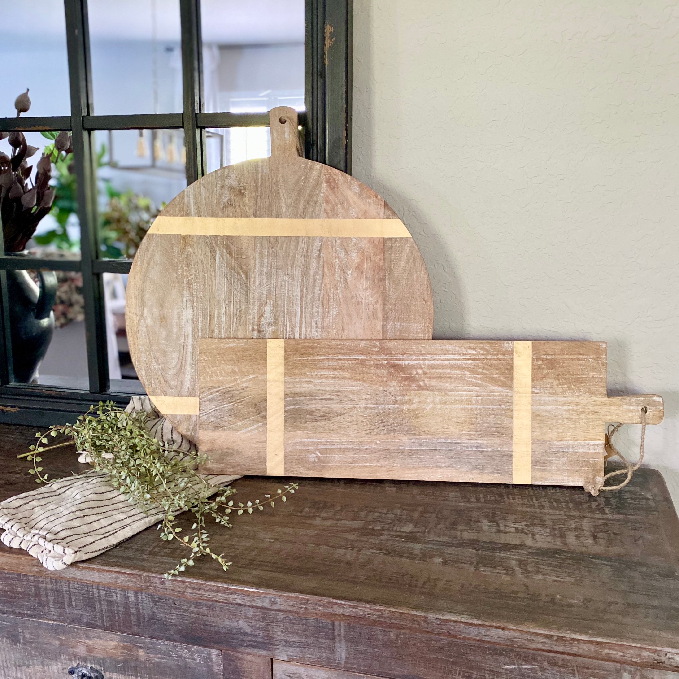 Gold Stripe Serving Boards – Decor By Amanda