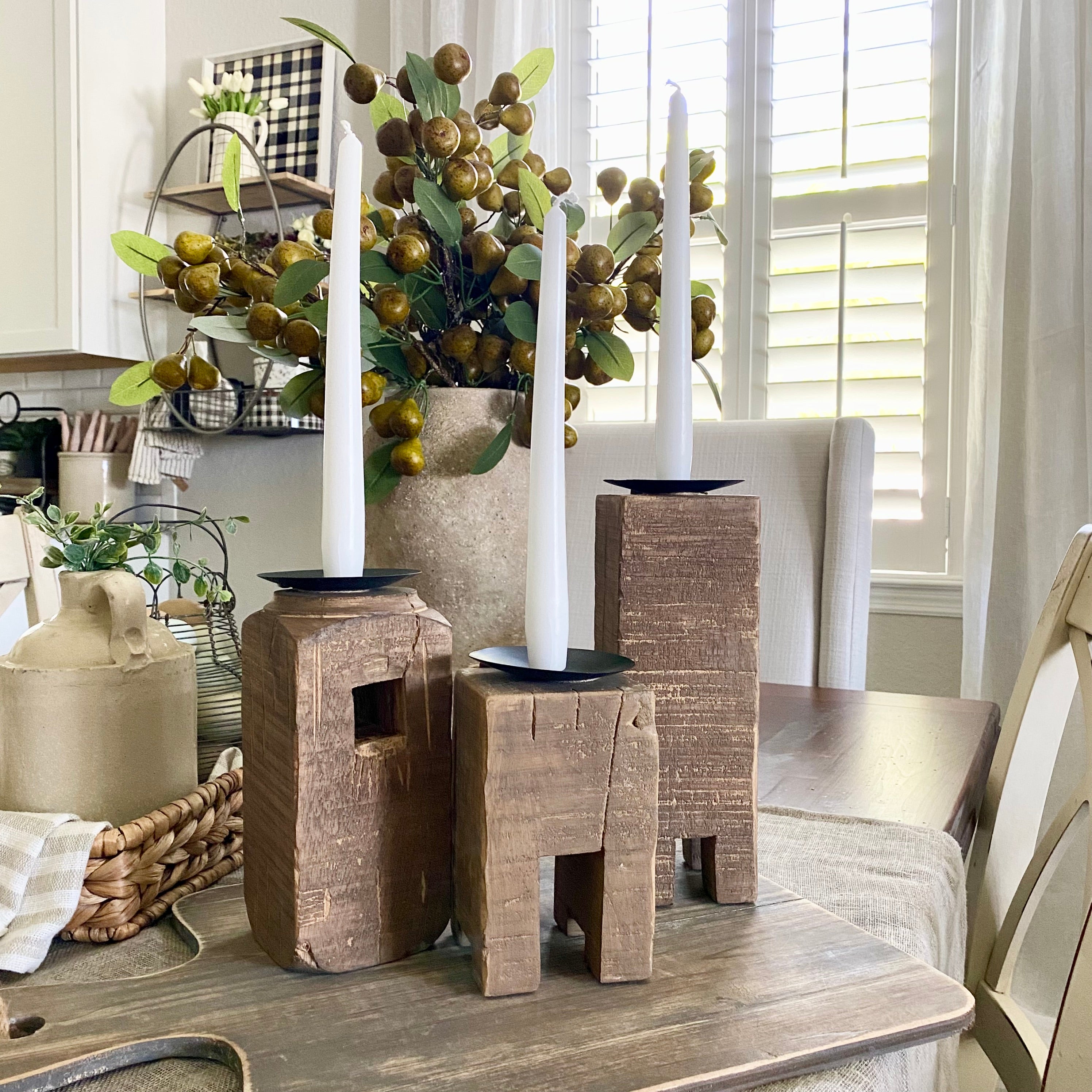 Reclaimed Block Candle Holders – Decor By Amanda