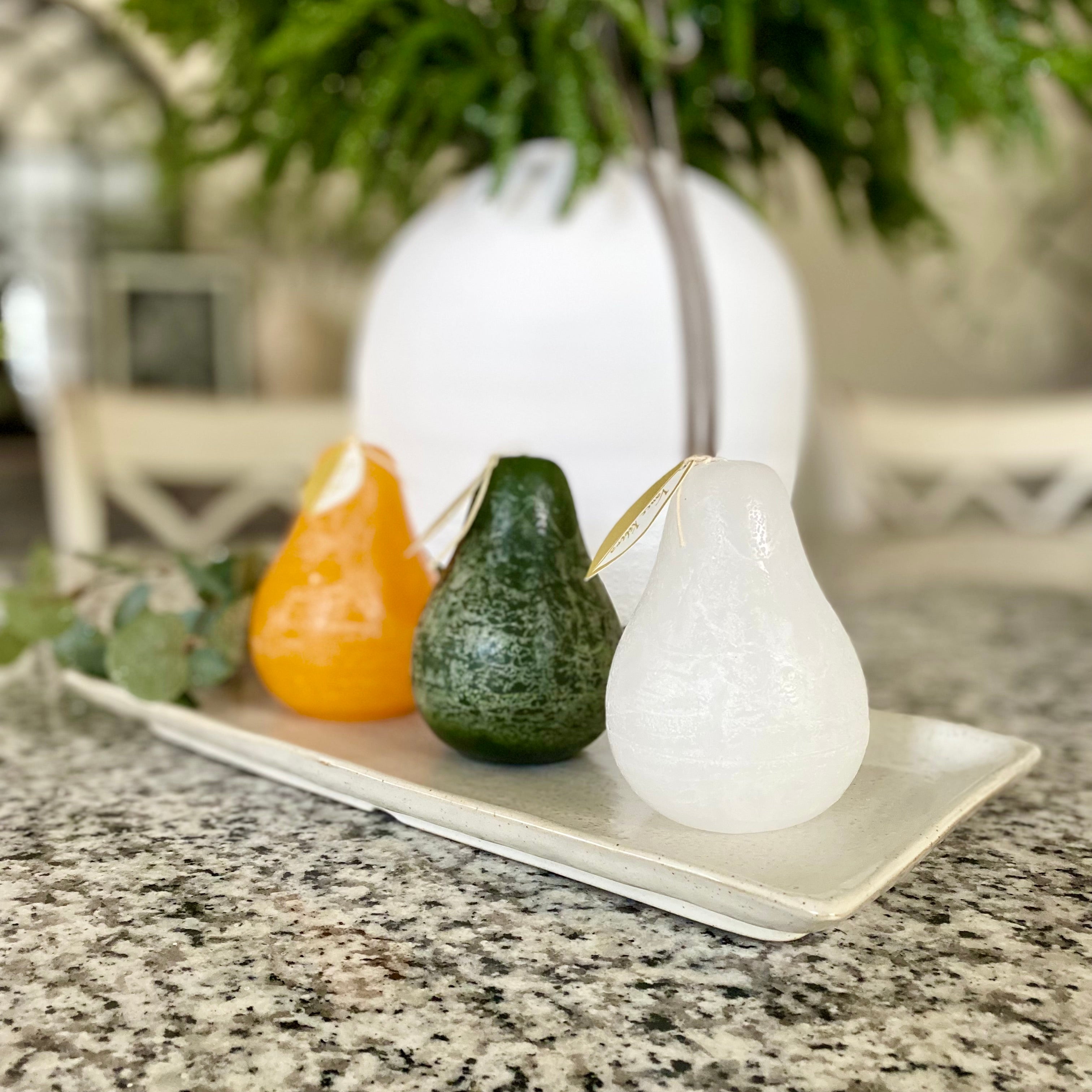 Pear Candles Available in Multiple Colors – Decor By Amanda