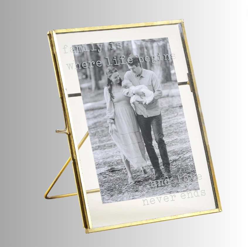 Family Pressed Glass Frame – Decor By Amanda