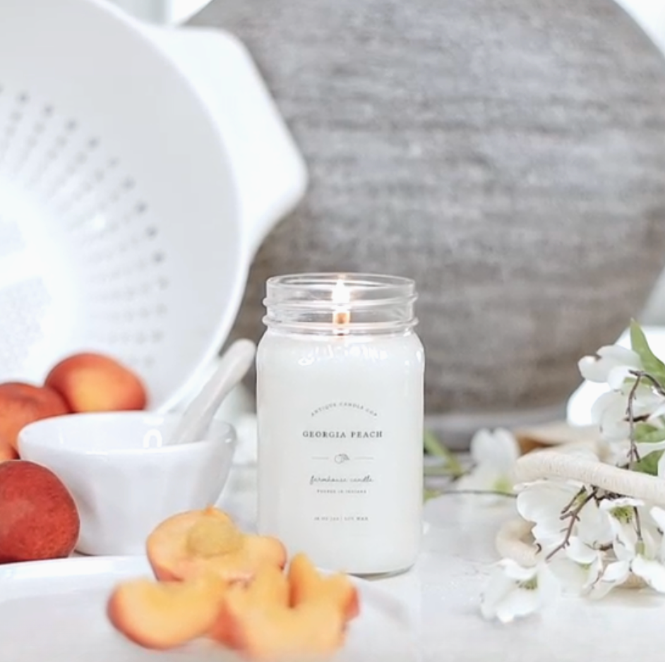 Georgia Peach Scented Candle – Decor By Amanda